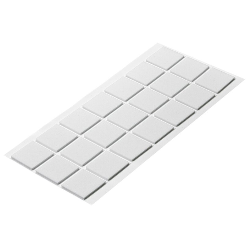 Hettich EVA Pad-Set, 30 x 30mm, weiß, 15 Stück, 3,29