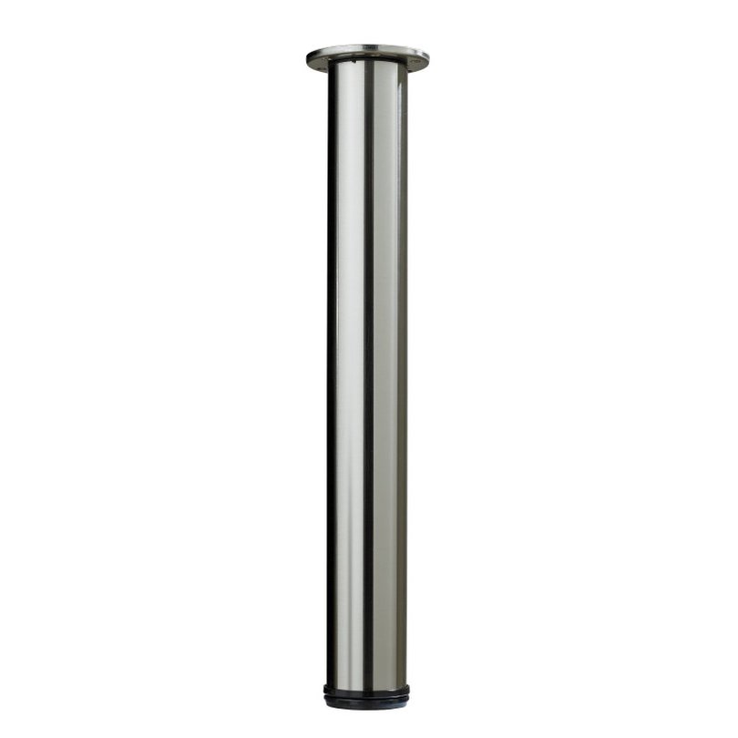 Tischbein höhenverstellbar 700-1100mm D76mm Edelstahl-Optik - exclusi ...