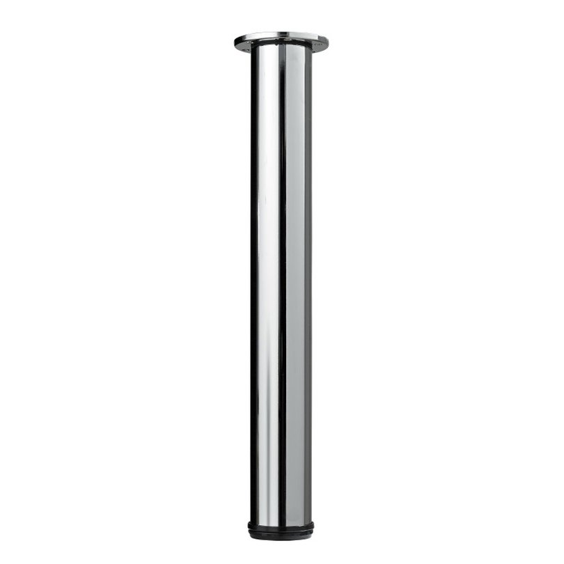 Tischbein höhenverstellbar von 700-1100mm D76mm verchromt, 25,90