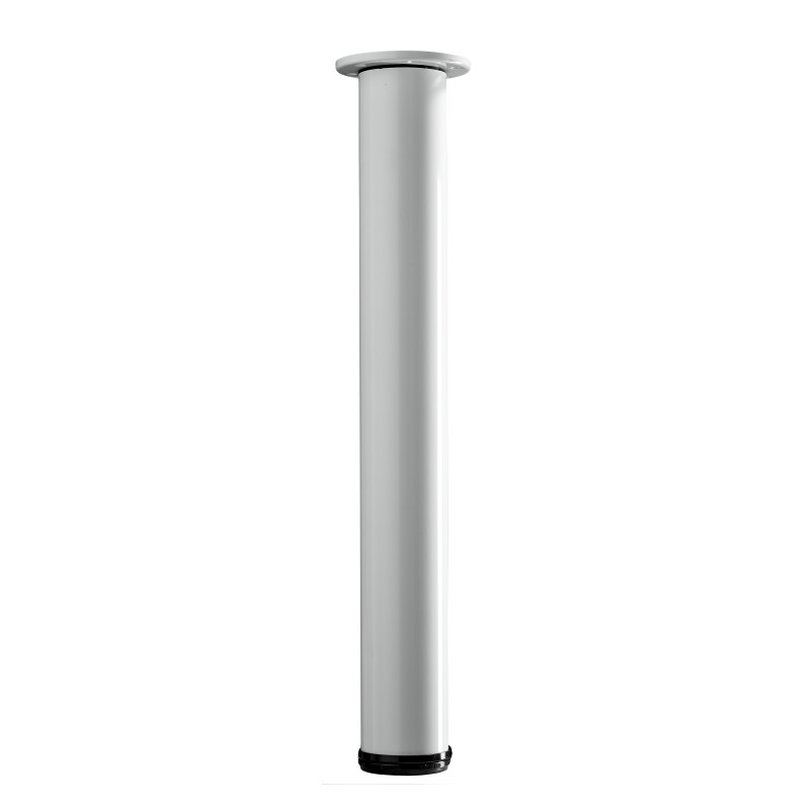 Tischbein höhenverstellbar 700-1100mm D76mm weiß, 22,14