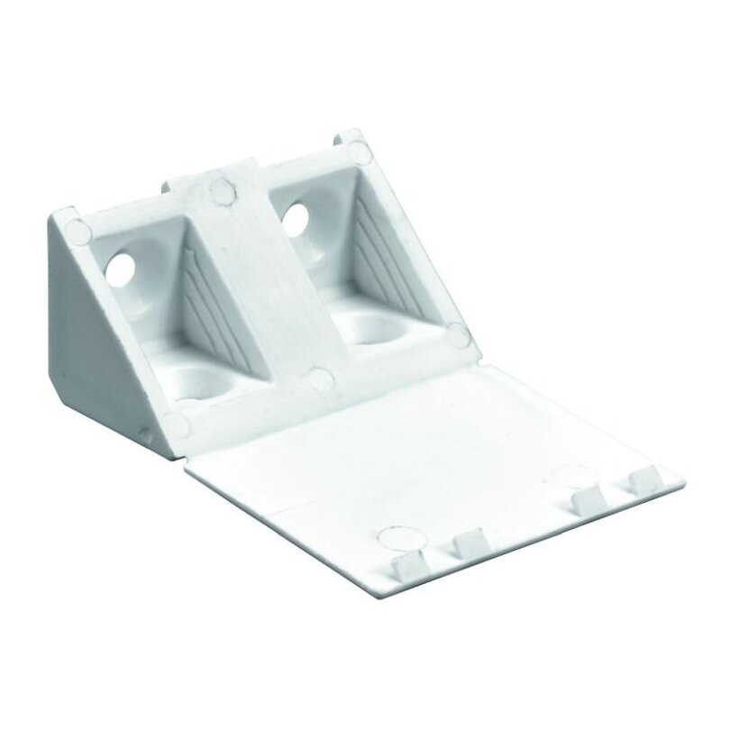 HETTICH Universal Eckverbinder, 20 x 43 x 20 mm, Kunststoff, weiß, 12 ...