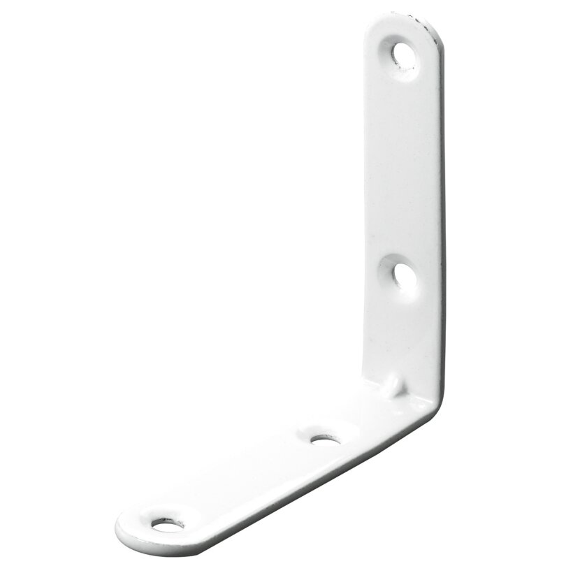 Verbindungswinkel 70 x 70 x 15mm Stahl weiß, 1,27