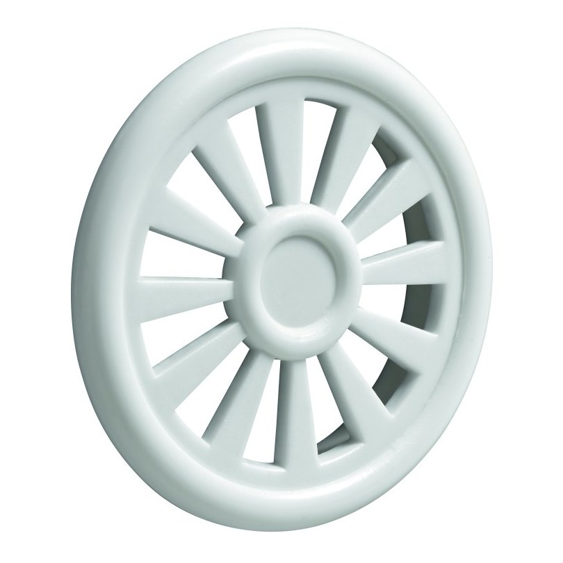 Lüftungsgitter, rund, Ø 40 mm, Kunststoff, weiß 50 Stück, 12,07