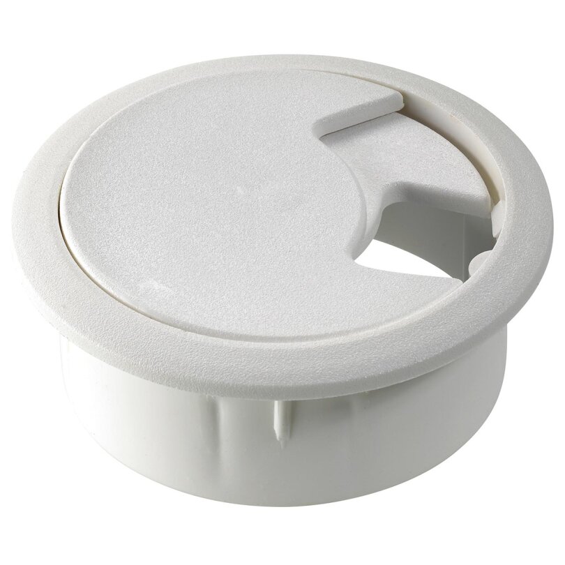 Kabeldurchlass 60mm x 26 mm Kunststoff weiß B-Ware leicht vergilbt, 1,38