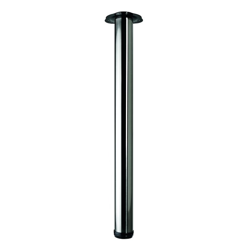Tischbein-Set D 60 mm, Edelstahl-Optik- 700 - 730 mm höhenverstellbar ...